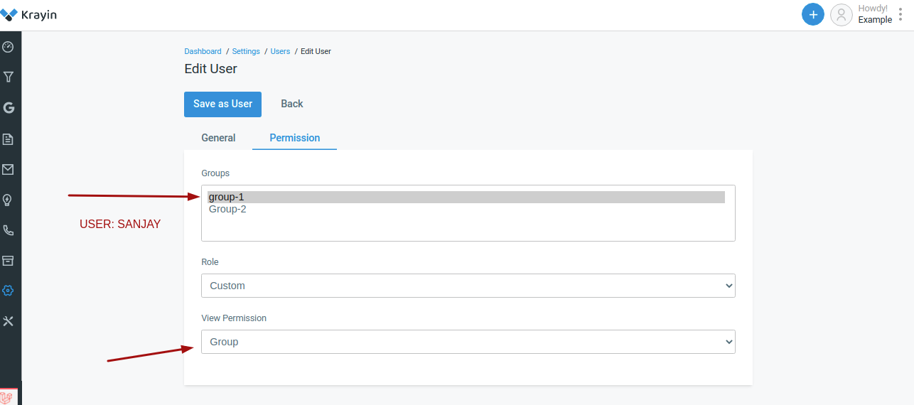 The user should not be able to view the admin's data if the user has group permission. · Issue ...