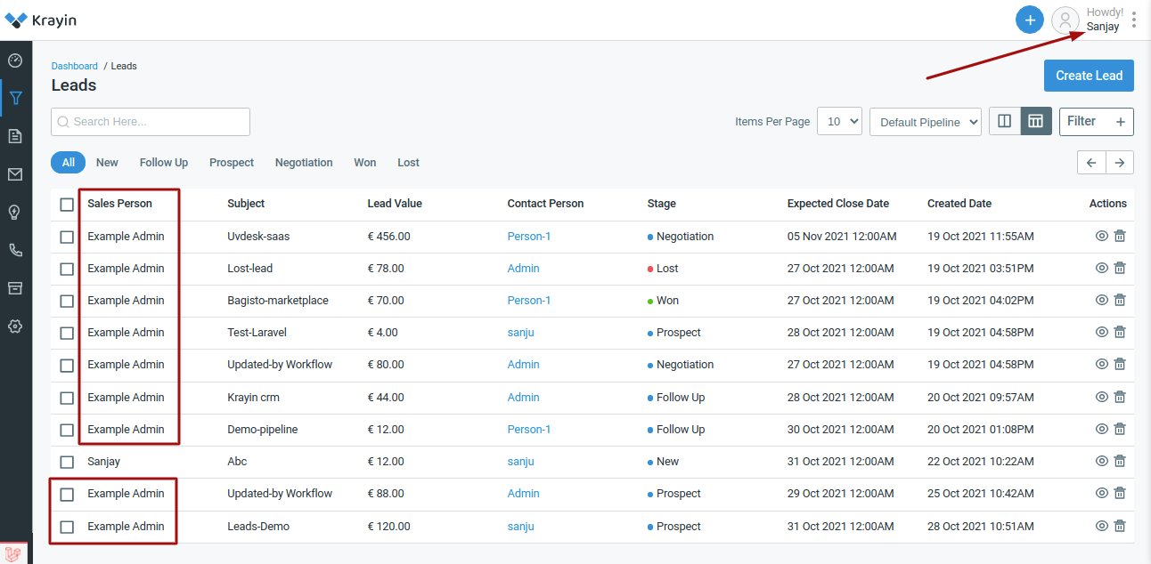 The user should not be able to view the admin's data if the user has group permission. · Issue ...