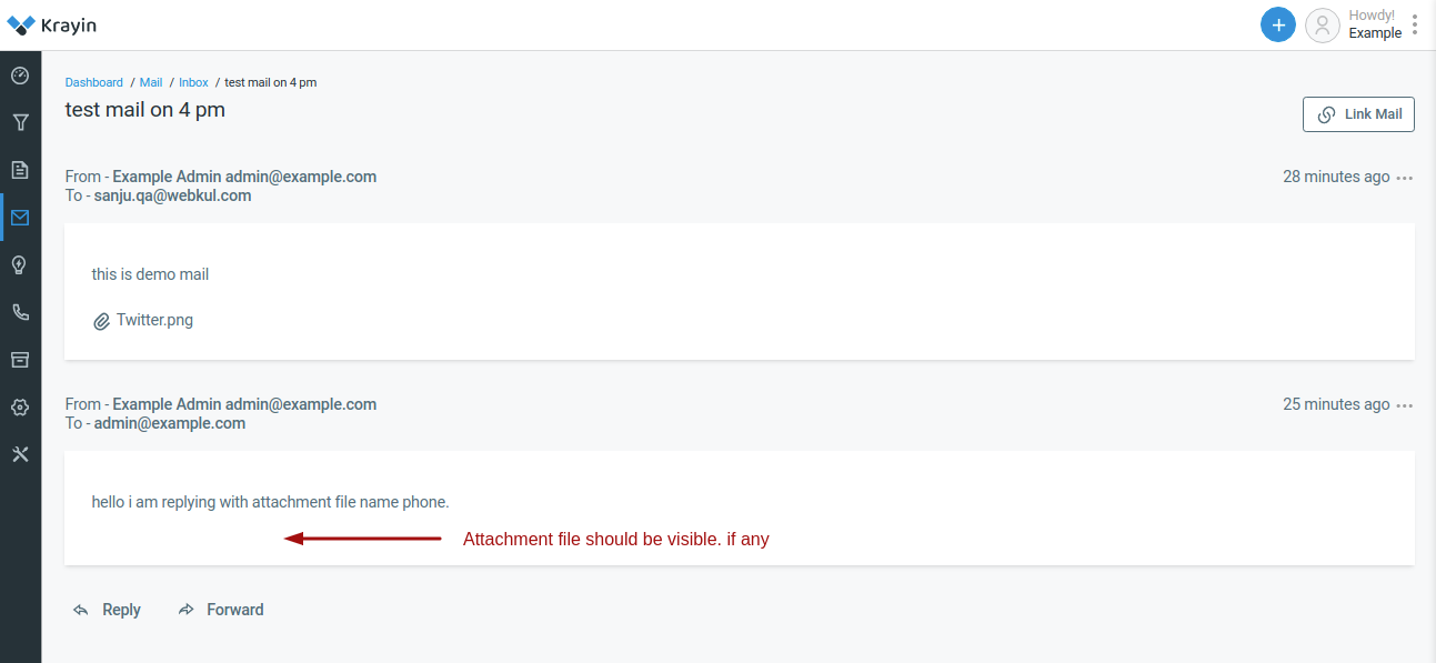 The attached file should be visible in the reply section if any. · Issue #638 · krayin/laravel ...