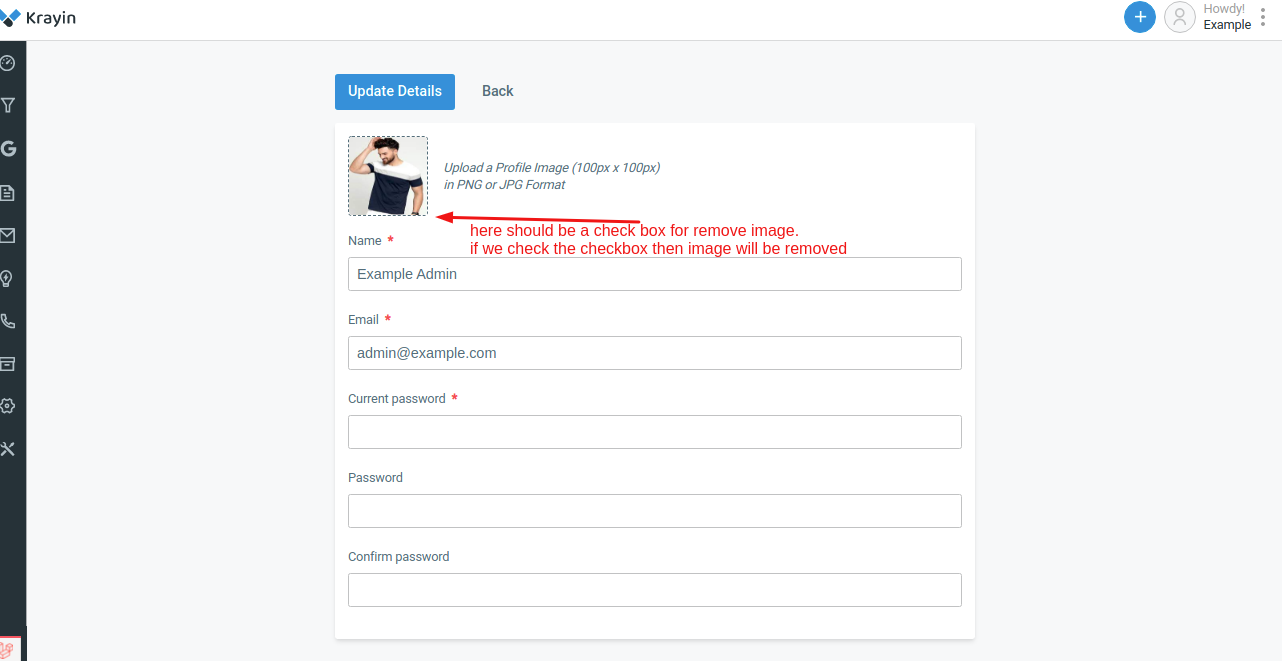 There should be an option to remove the profile picture. · Issue #698 · krayin/laravel-crm · GitHub