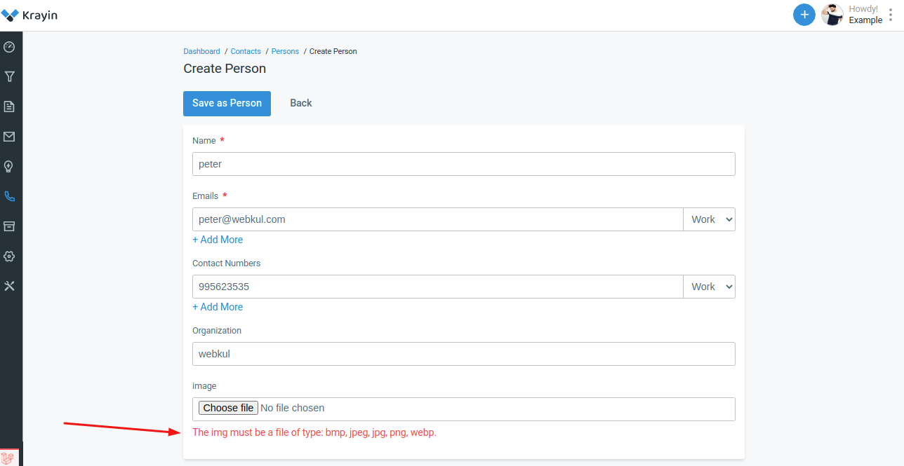 There Is No Option To Apply Validation For Image Attributes · Issue 755 · Krayin Laravel Crm