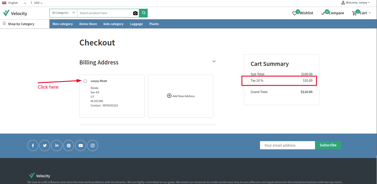The tax price is overriding with 0 when the customer is saving the ...