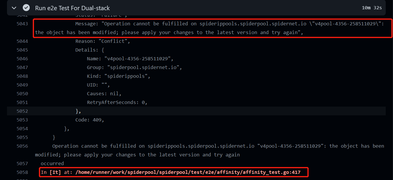 CI failure: case L00009, failed to update ippool · Issue #713 · spidernet-io/spiderpool · GitHub