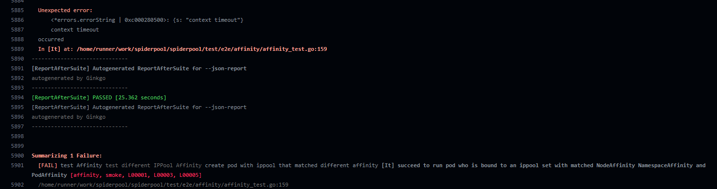 CI failure: failed to run pod who is bound to an ippool set with ...