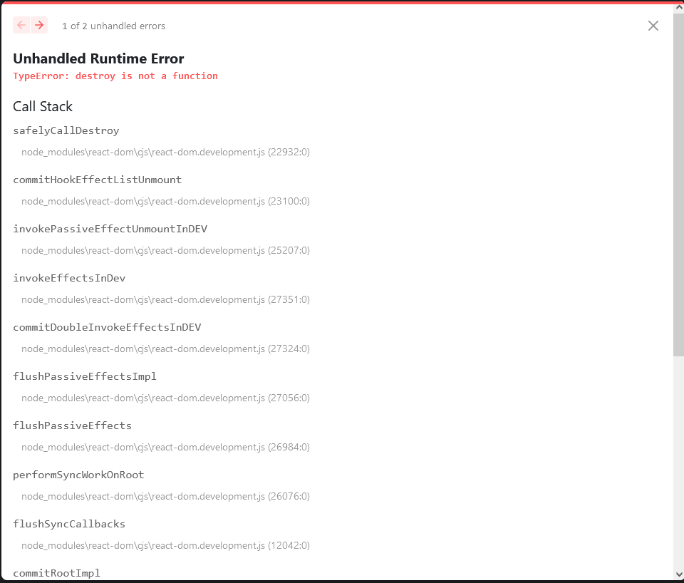 TypeError Destroy Is Not A Function In UseEffect Caused By Async await TypeError Destroy Is Not A Function In UseEffect Caused By Async await