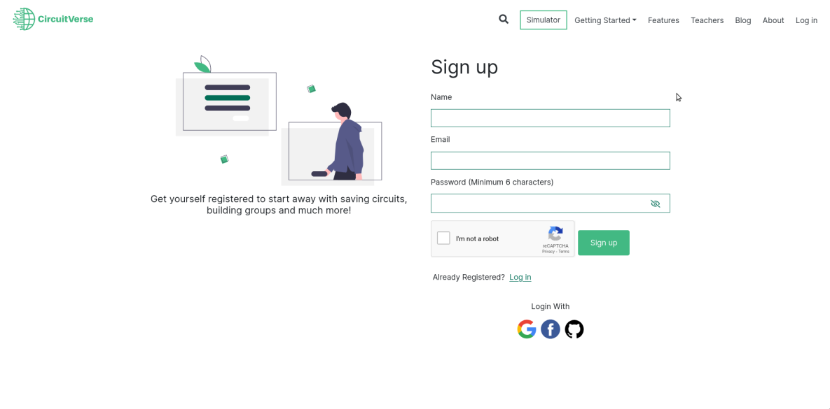 ui: sign-up page revamp · Issue #3635 · CircuitVerse/CircuitVerse · GitHub