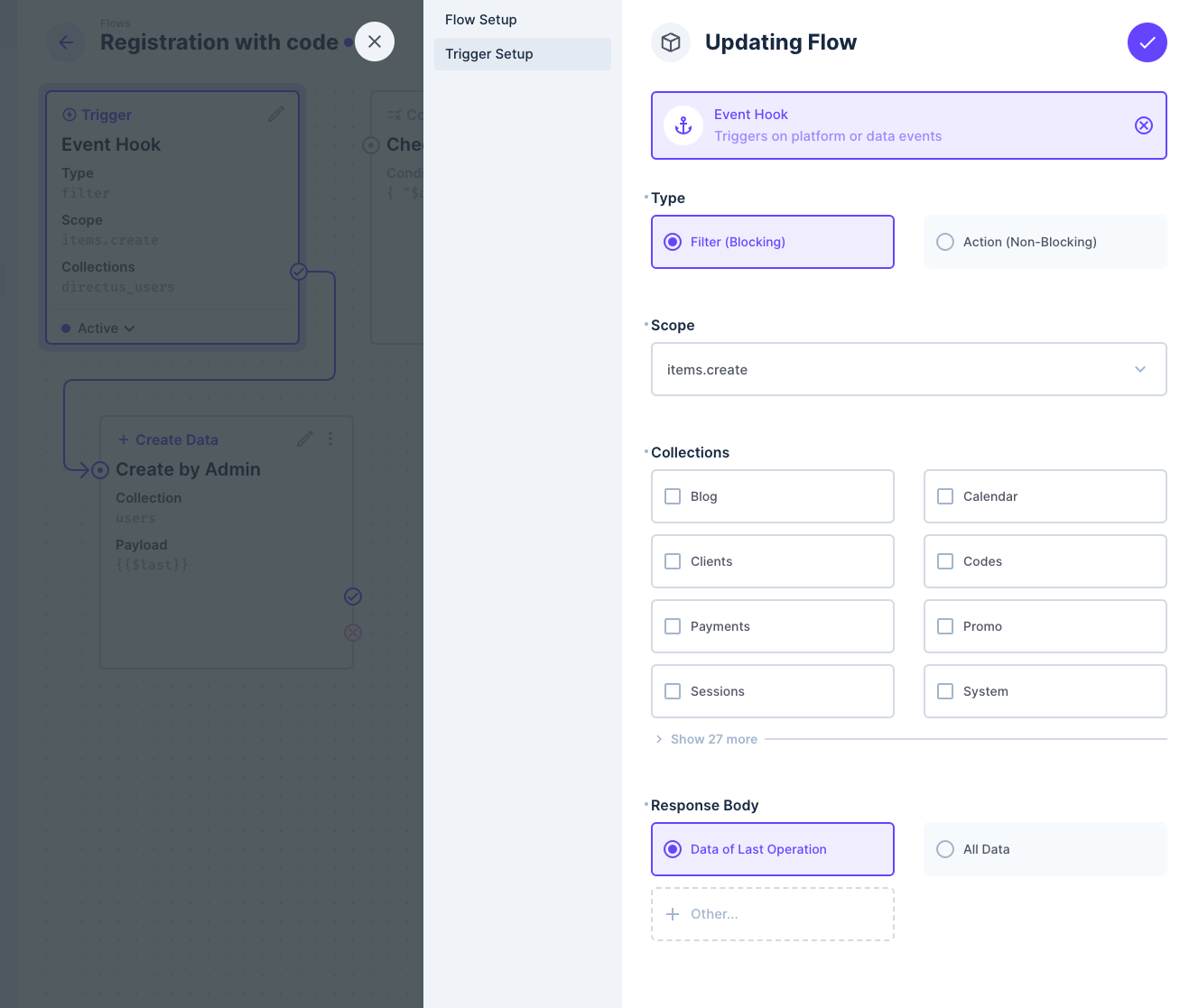 When i create flow with Filter on Create User i always get empty user · directus directus ...