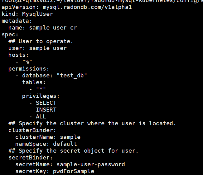 [feature]create A User Through Crd，grant All And Insert Permissions，take All Permissions · Issue
