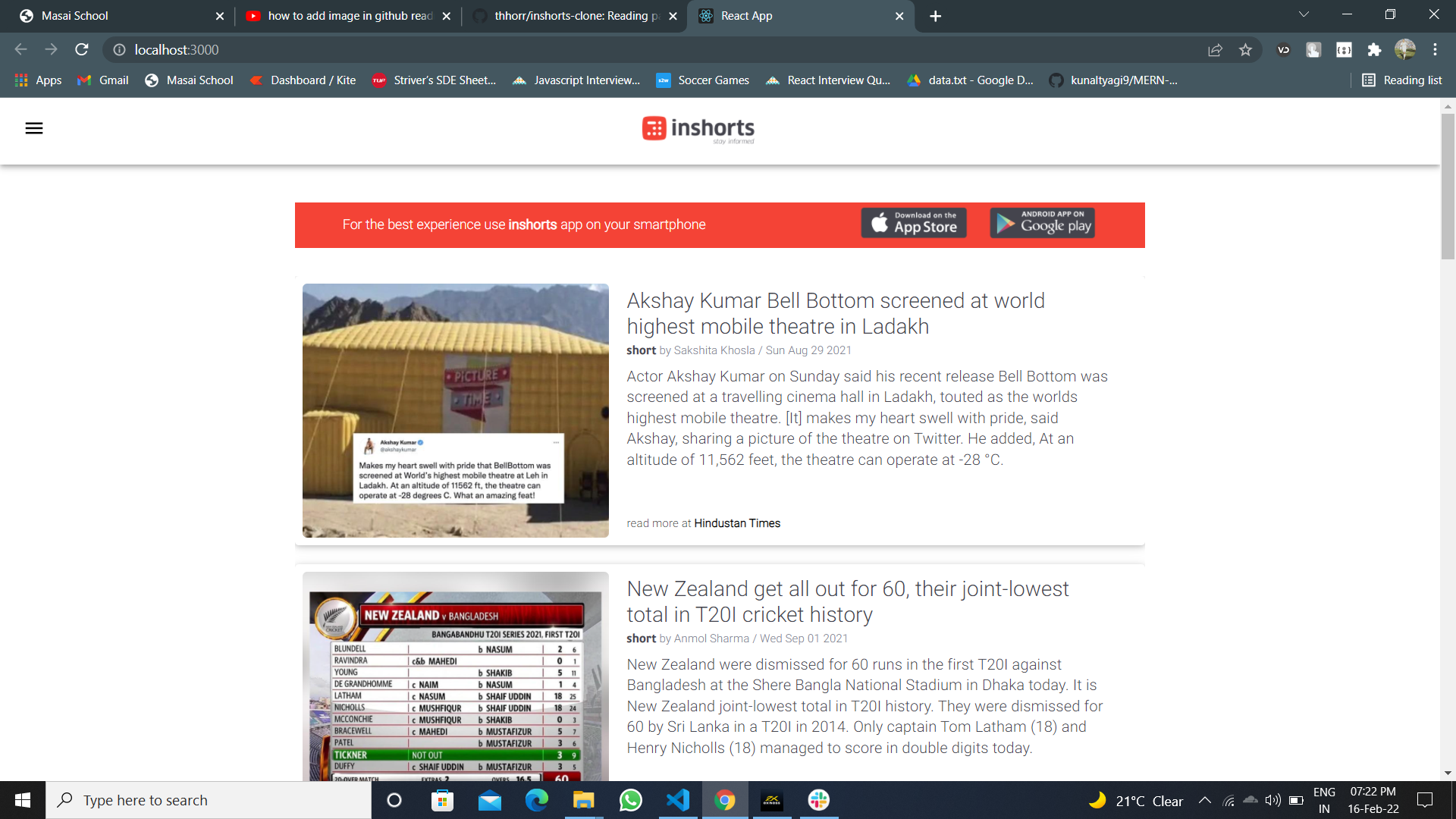 GitHub - thhorr/inshorts-clone: Reading page of Inshorts website built using MERN stack.