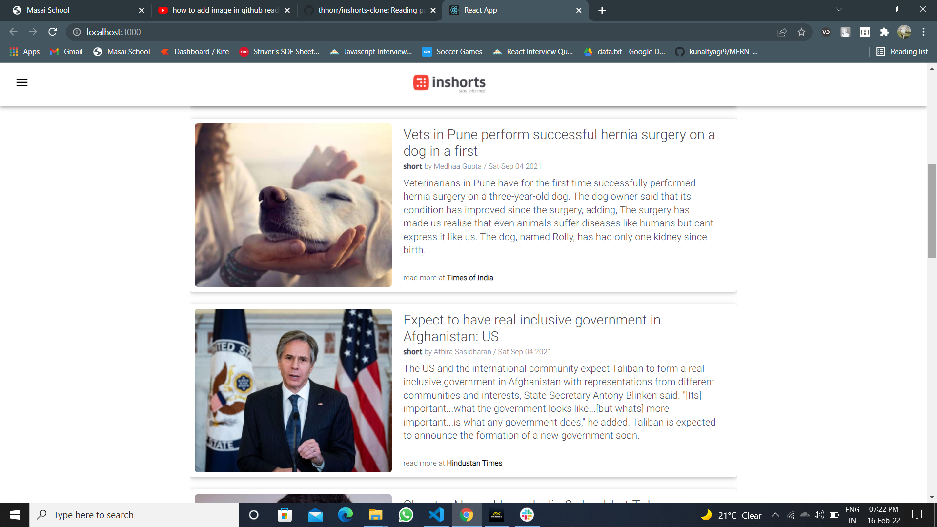 GitHub - thhorr/inshorts-clone: Reading page of Inshorts website built using MERN stack.
