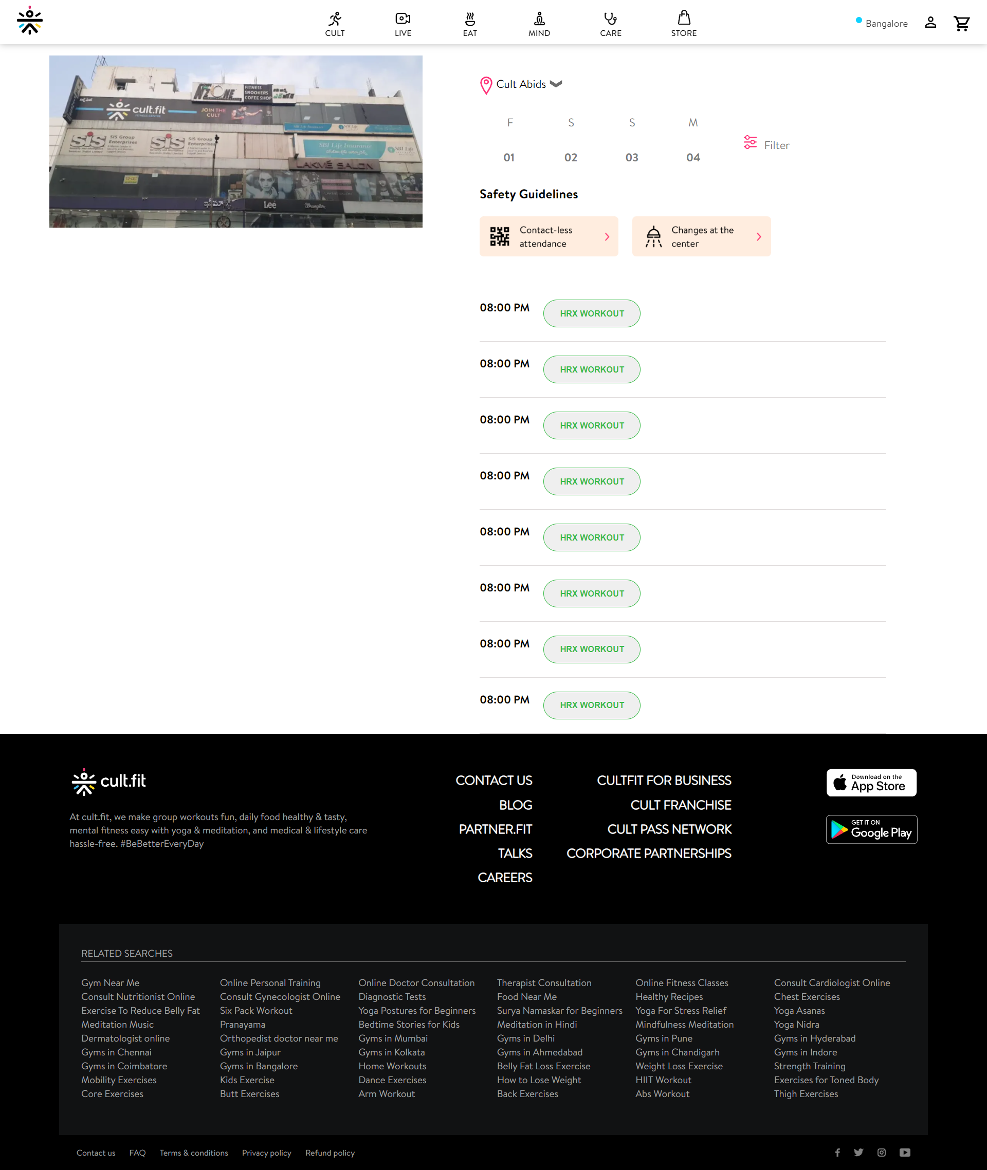GitHub - msg-1/cultfit: Built clone of fitness web application using MERN stack as a part of ...