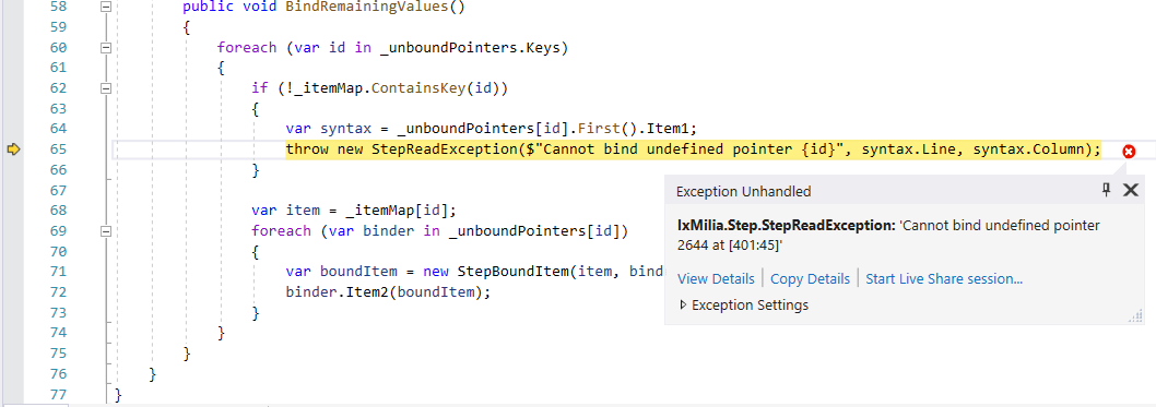 I got an exception while parsing STEP file · Issue #17 · ixmilia/step · GitHub