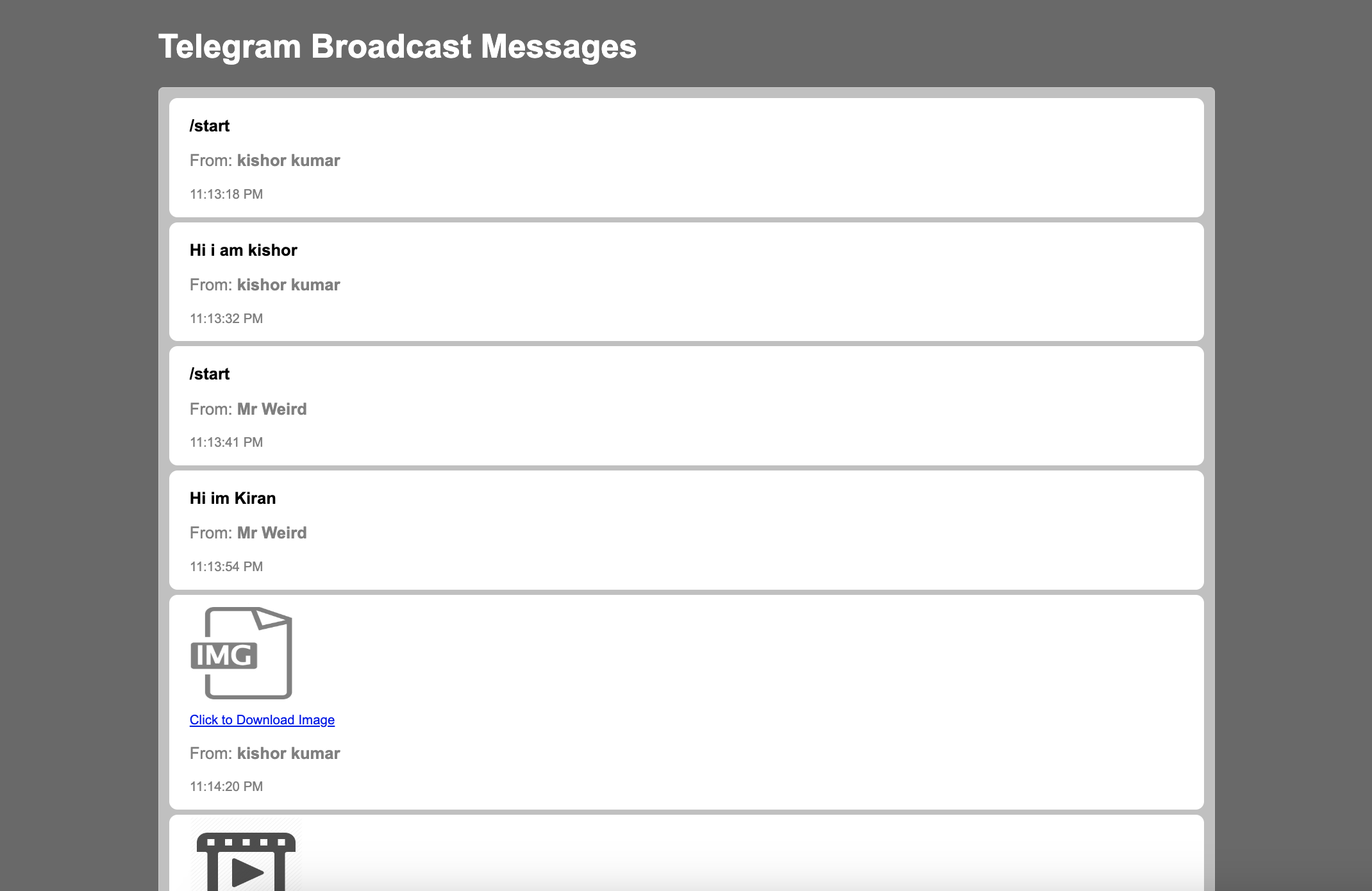 Github Kirankumarheggetelegrambot This Bot Broadcast The All Message Sent To Bot In The