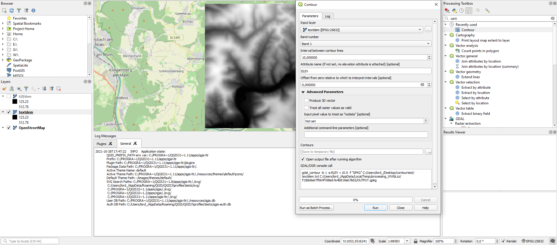 GDAL/Contour tool on Windows does not set the correct output CRS · Issue #45676 · qgis/QGIS · GitHub