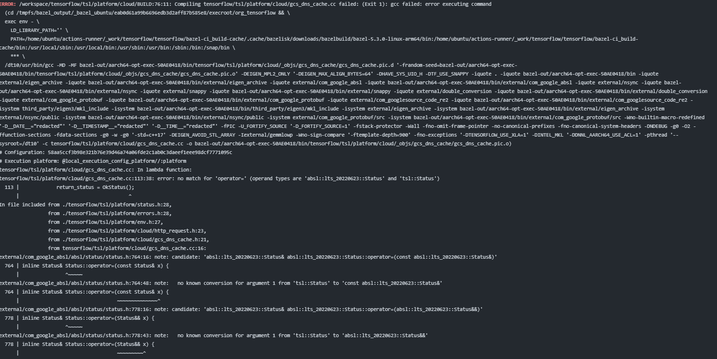 Build Issue with Native TF-2.12 · Issue #60897 · tensorflow/tensorflow · GitHub