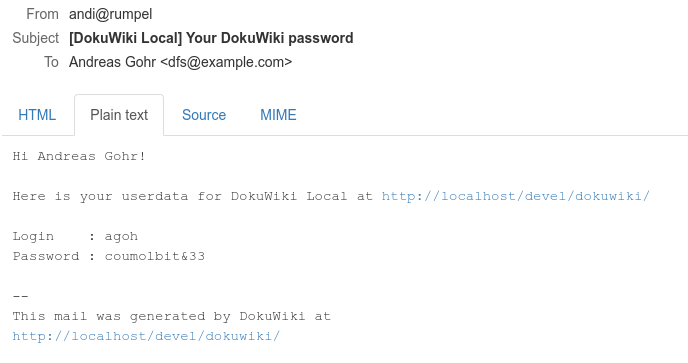 Your Dokuwiki Password Messages Lack 1st Char Of Name In To · Issue 3923 · Dokuwiki Dokuwiki