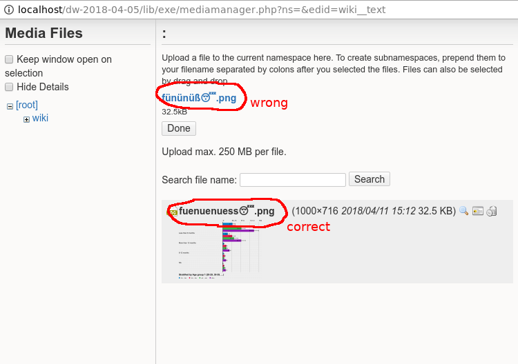 Impossible to show files with some special characters in wiki · Issue #2277 · dokuwiki/dokuwiki ...