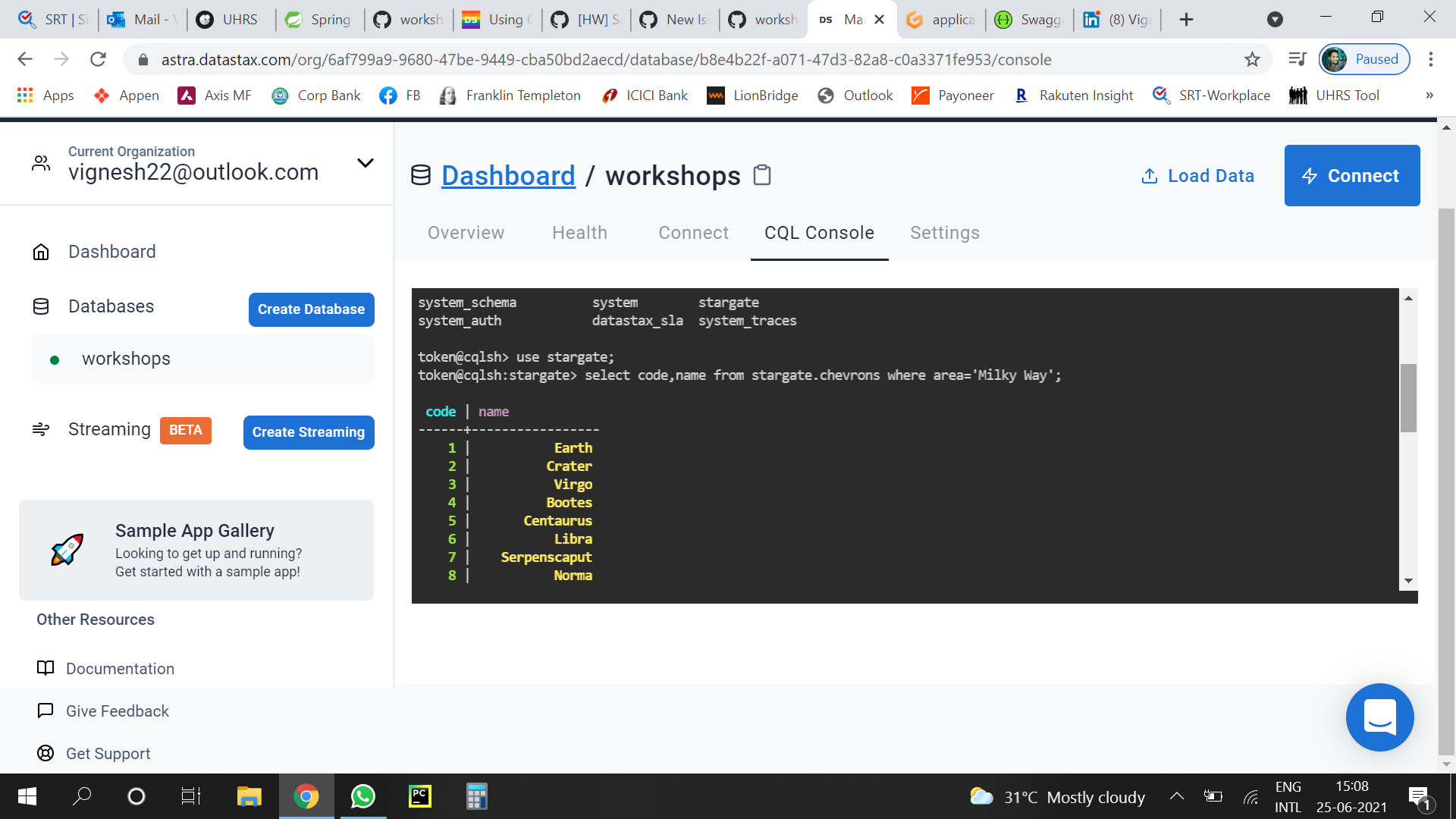 [HW] Vignesh Pachiappan · Issue #39 · datastaxdevs/workshop-spring-stargate · GitHub