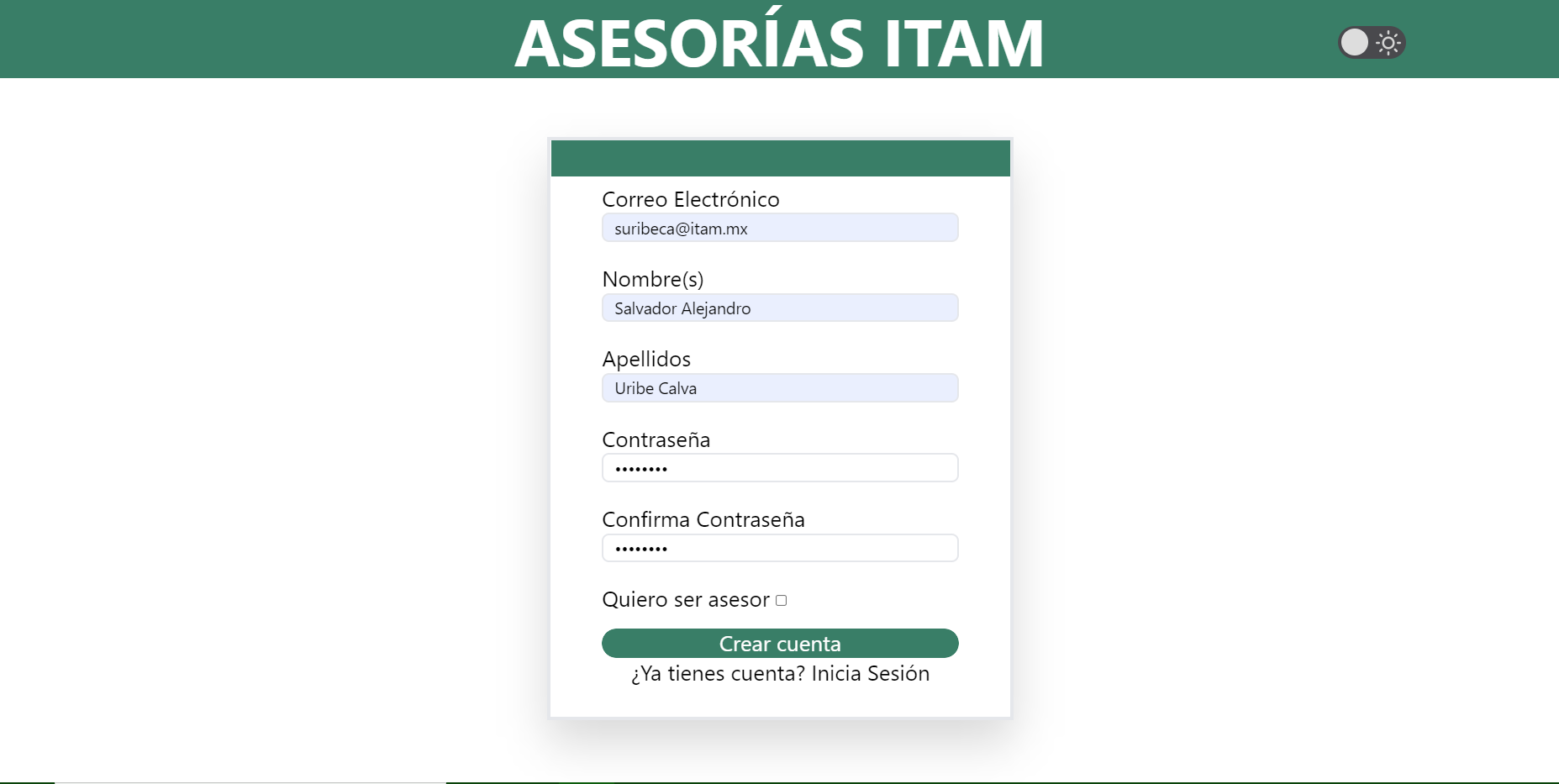 GitHub - Asesorias-ITAM/Client