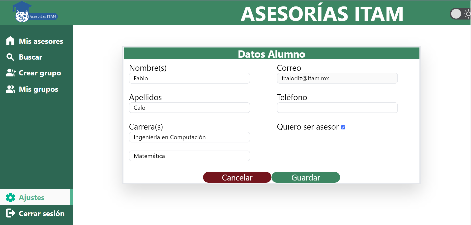 GitHub - Asesorias-ITAM/Client