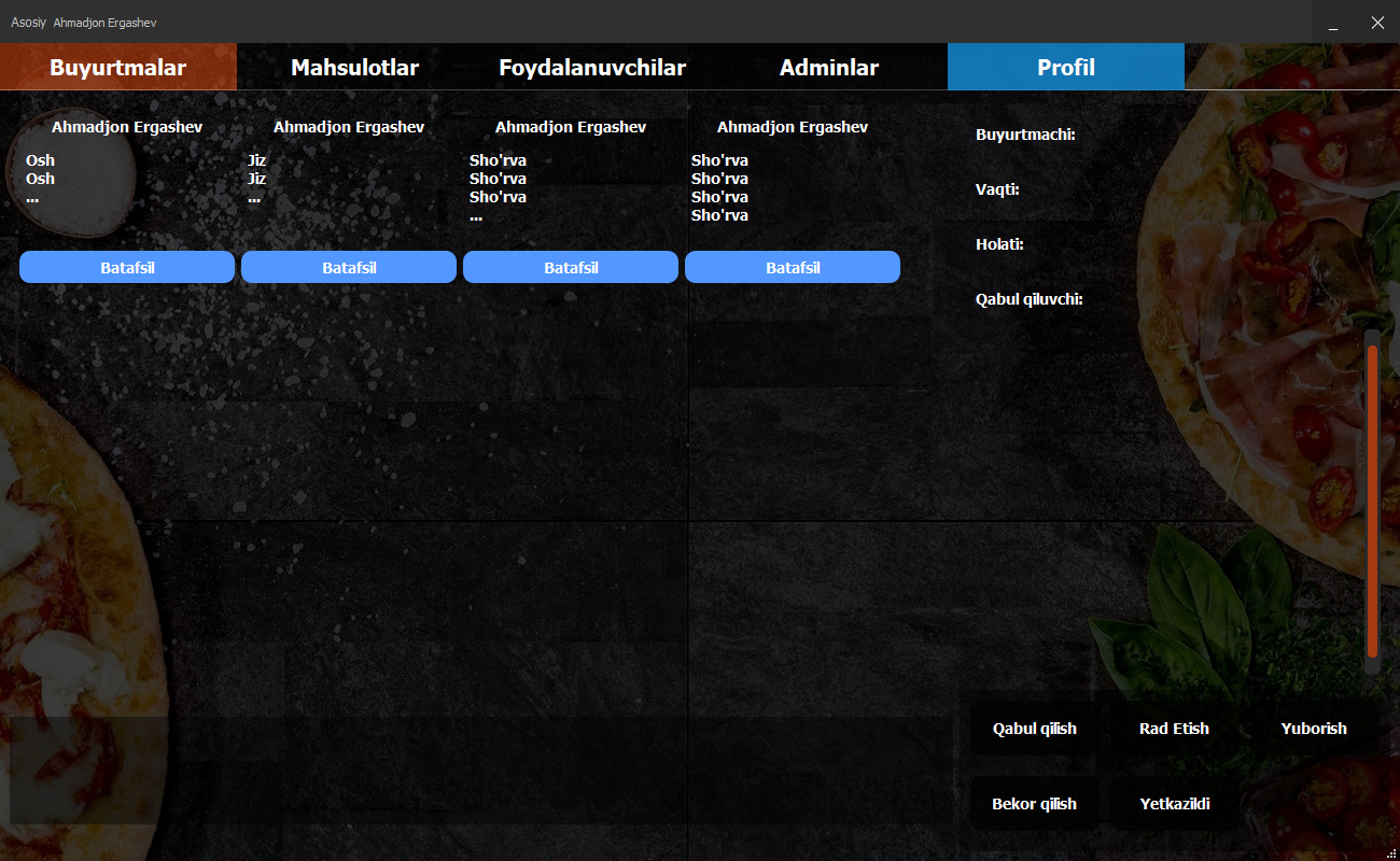 GitHub - Ahmadjon-Ergashev/Restaurant
