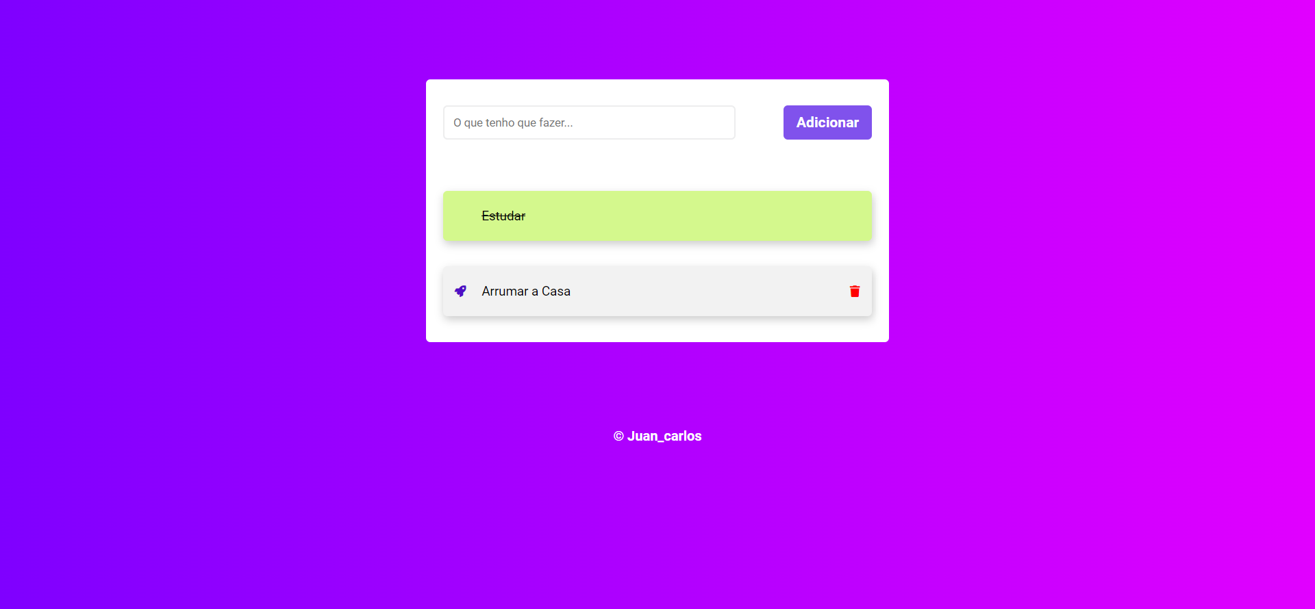 GitHub - JuanCarllos13/Lista-de-Tarefas: Lista de Tarefas do dia a dia