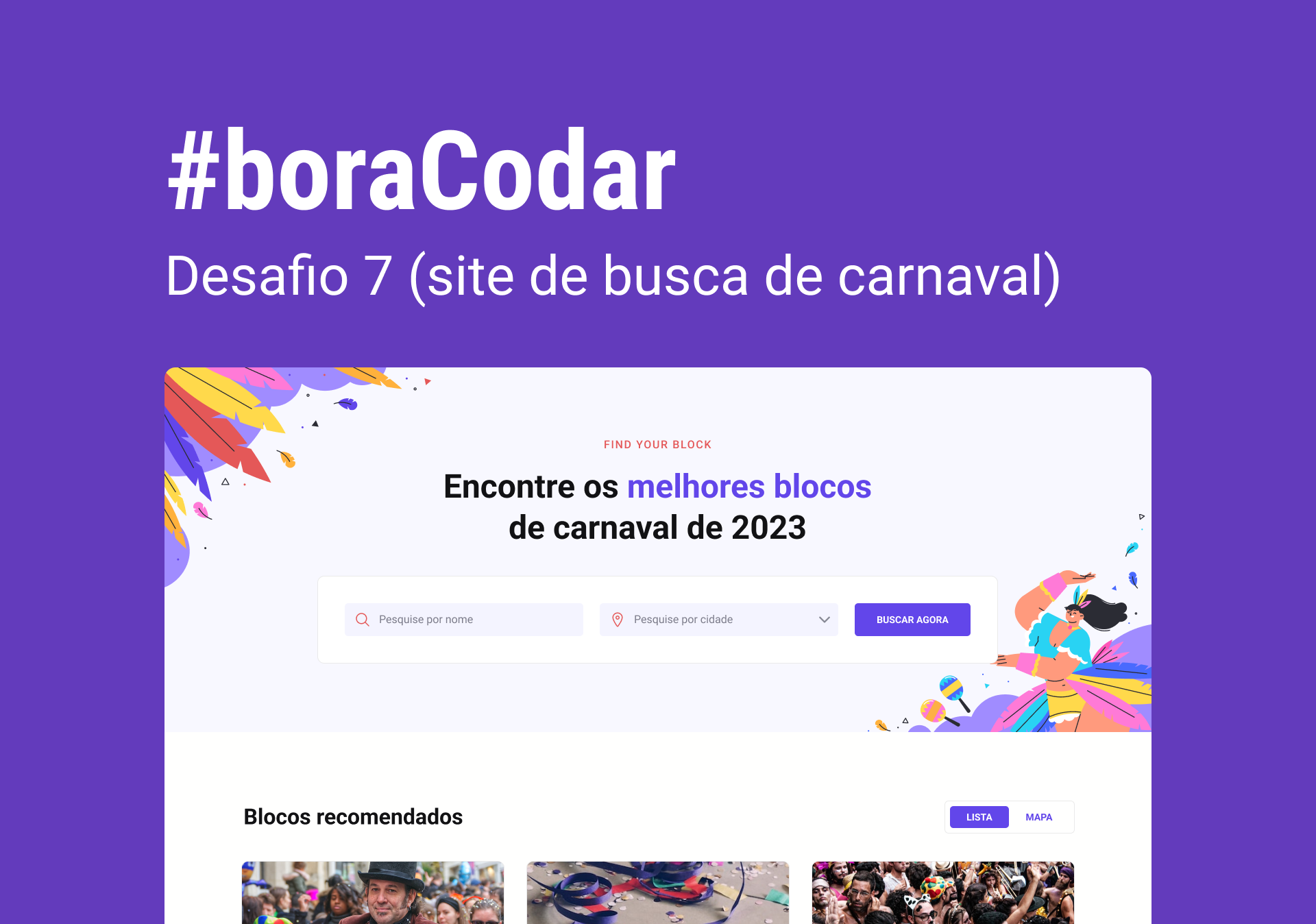 GitHub - lucasBatistaa/BORACODAR: Desafio semanal de projetos, desenvolvido pela Rocketseat 🚀