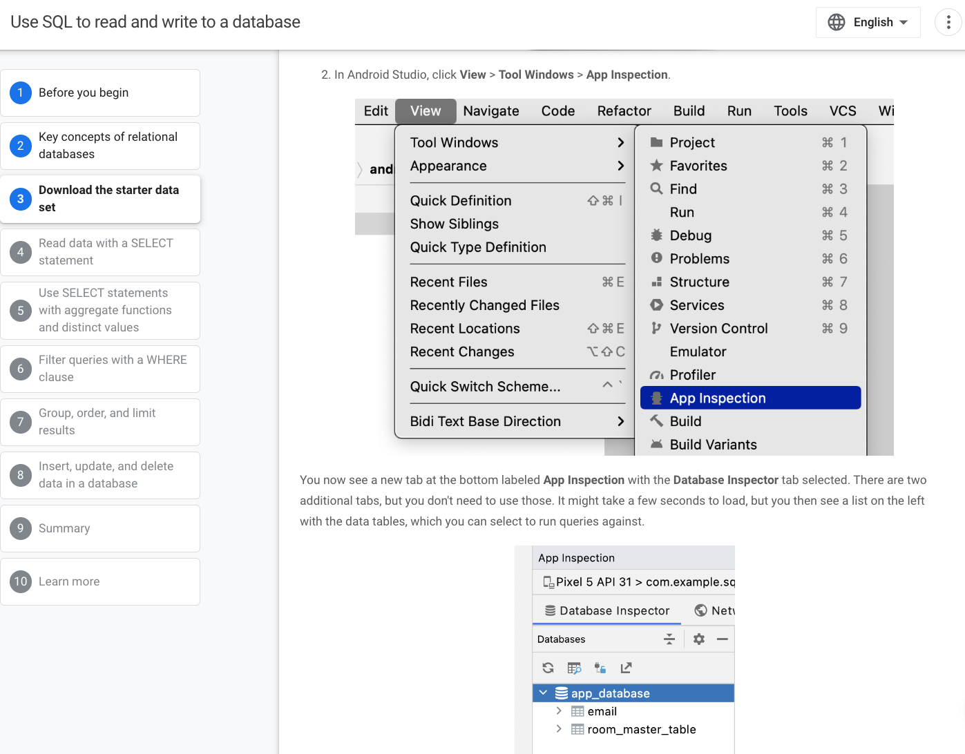 Android Basics: SQL Basics · Issue #27 · google-developer-training ...