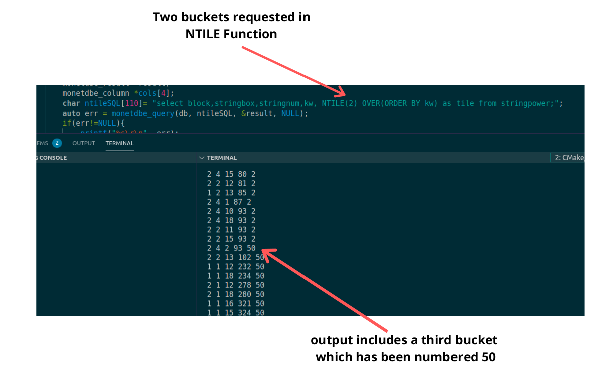 Monetdbe NTILE function does not produce correct ordering · Issue #7104 · MonetDB/MonetDB · GitHub
