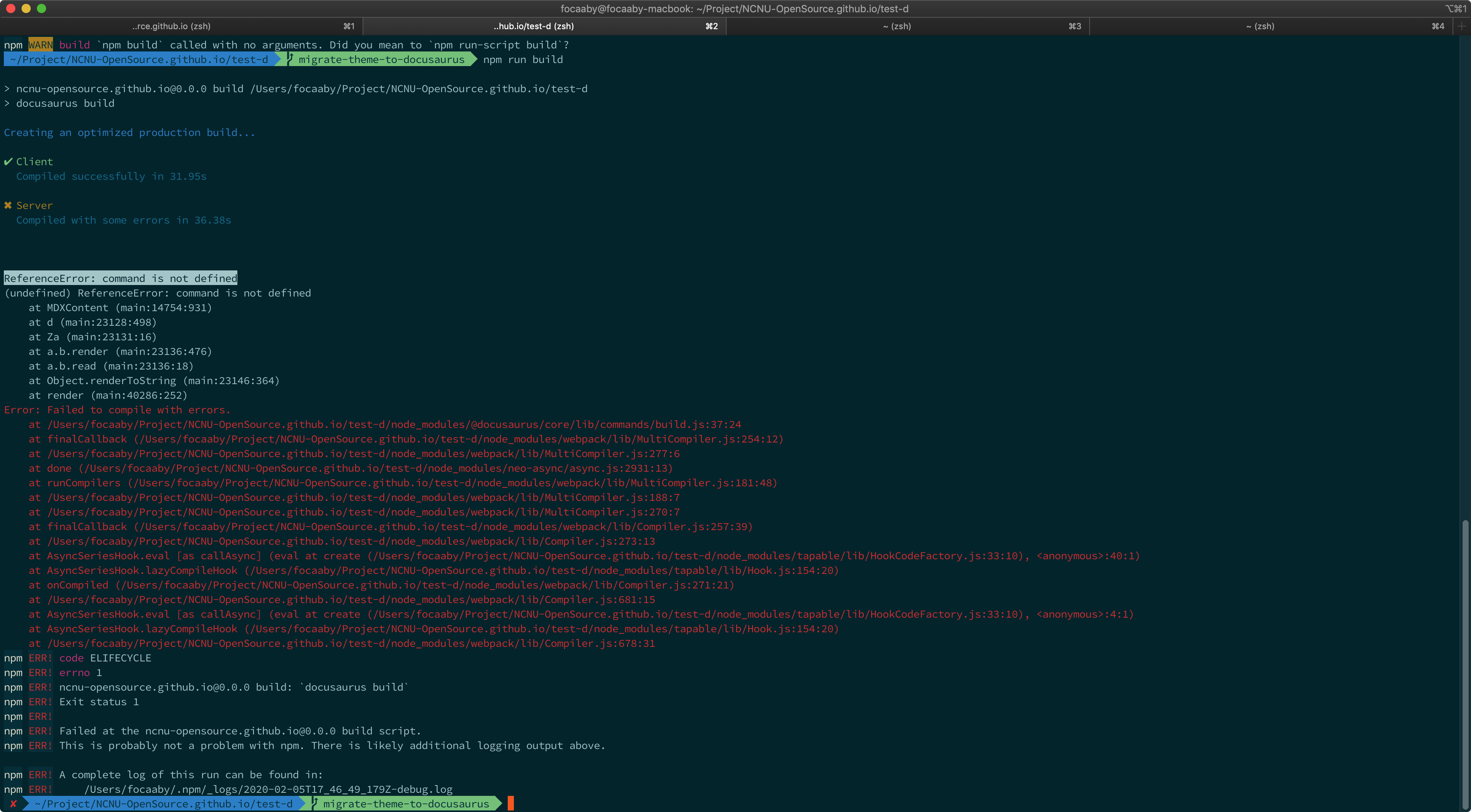 [v2] (undefined) ReferenceError: command is not defined at MDXContent · Issue #2268 · facebook ...