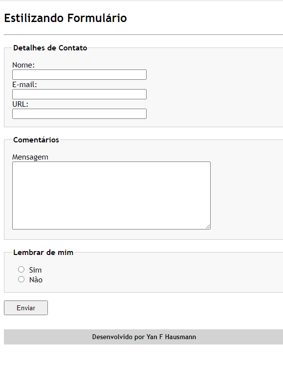 GitHub - yanhausmann/estilizando-formulario: Praticando estilização de ...