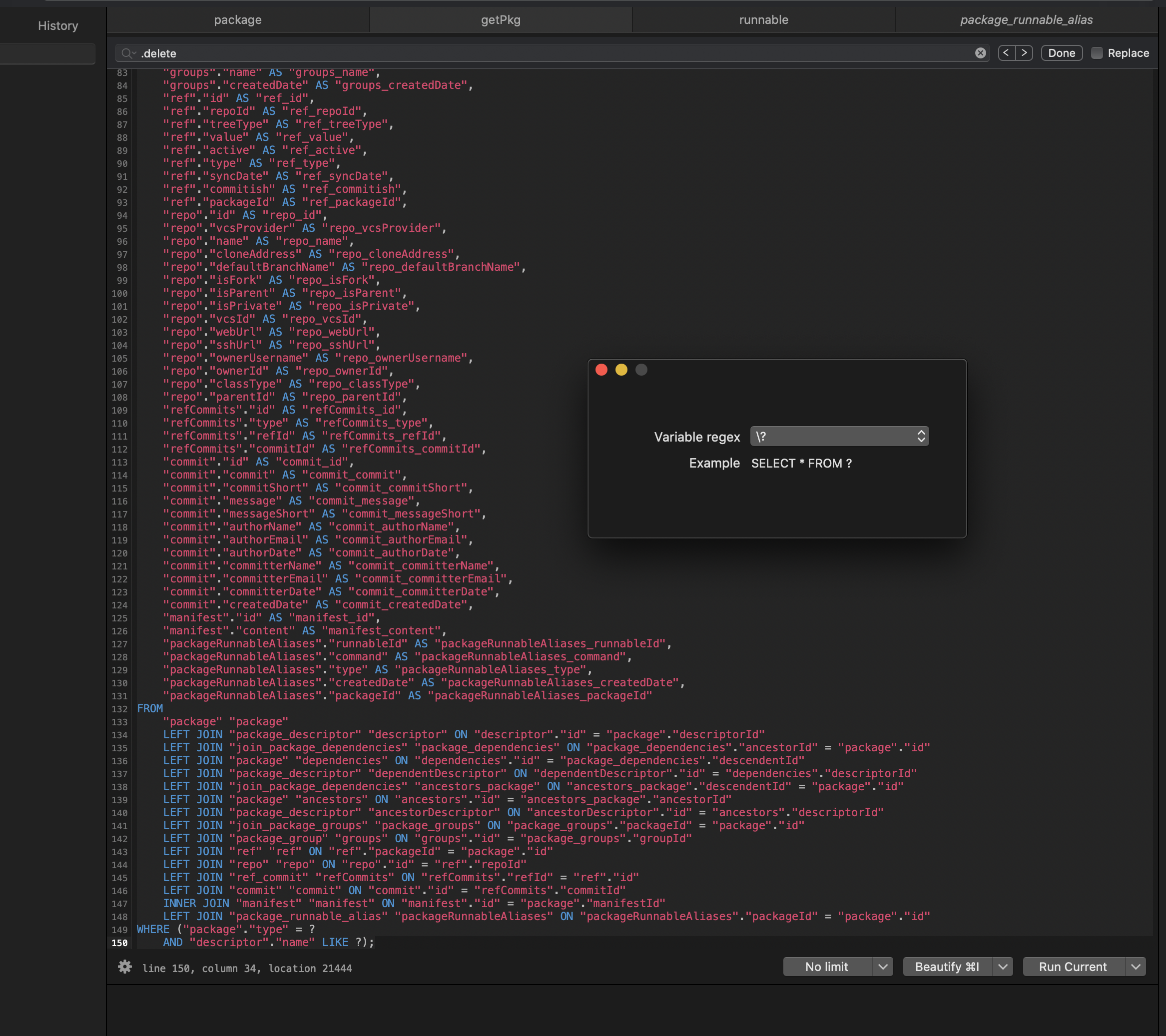 Allow query parameters in SQL query window · Issue #430 · TablePlus/TablePlus · GitHub