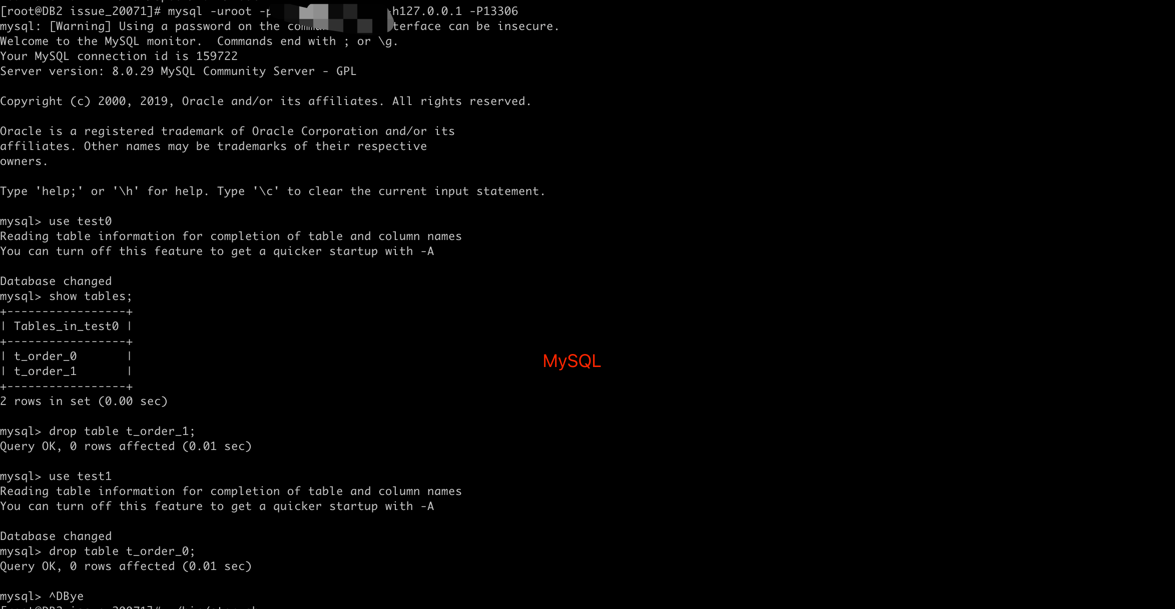 Use proxy `show tables;` output `t_order_1`,but can't delete it. · Issue #20071 · apache ...