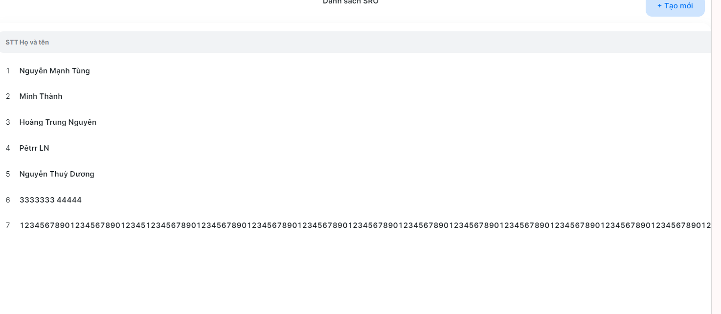 [Bug]: Màn hình bị đẩy đi khi thông tin quá dài · Issue #75 · FPT-NMTung/academic-management ...