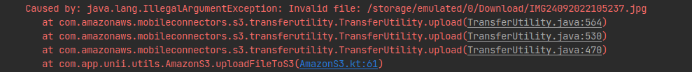 Crash report "java.lang.IllegalArgumentException: Invalid file path: /storage/emulated/0 ...