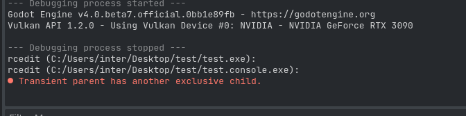 Godot 4 beta 7 cannot export/build on Windows11 · Issue #69472 · godotengine/godot · GitHub