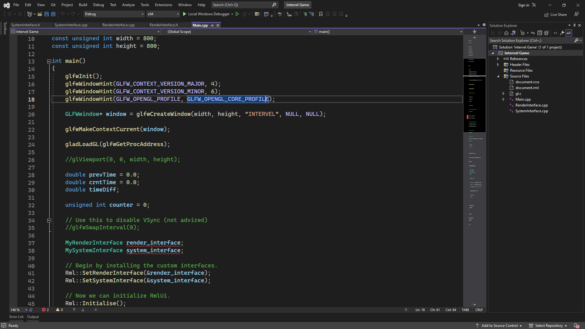 Minimum GLFW + GLAD + RMLui setup · Issue #469 · mikke89/RmlUi · GitHub