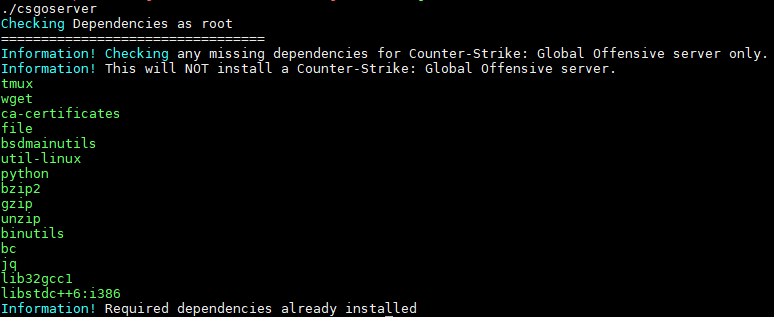 LGSM not detecting installed dependencies correctly · Issue #2154 · GameServerManagers/LinuxGSM ...