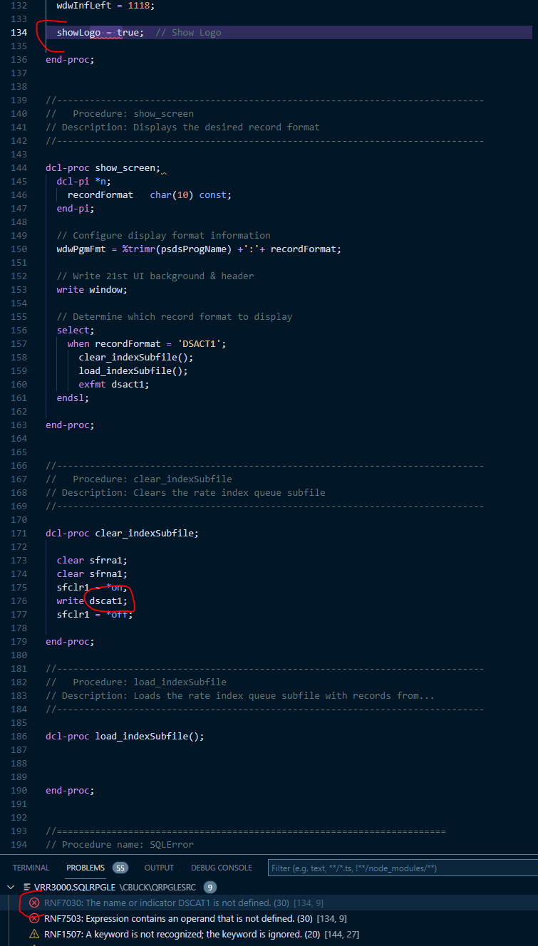 Errors not correctly cross-referenced to source (`*LVL2`) · Issue #405 · codefori/vscode-ibmi ...