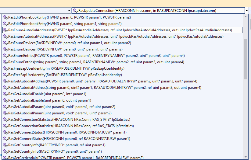 Missing generation of RasEnumConnections · Issue #954 · microsoft/CsWin32 · GitHub
