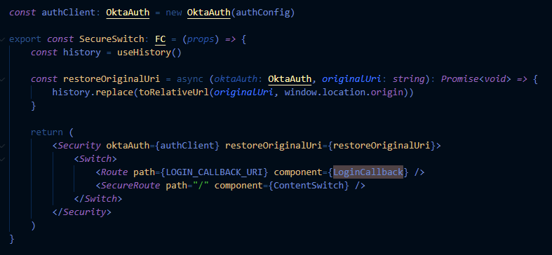 React LoginCallback Component: "AuthSdkError: Could not load PKCE codeVerifier from storage ...