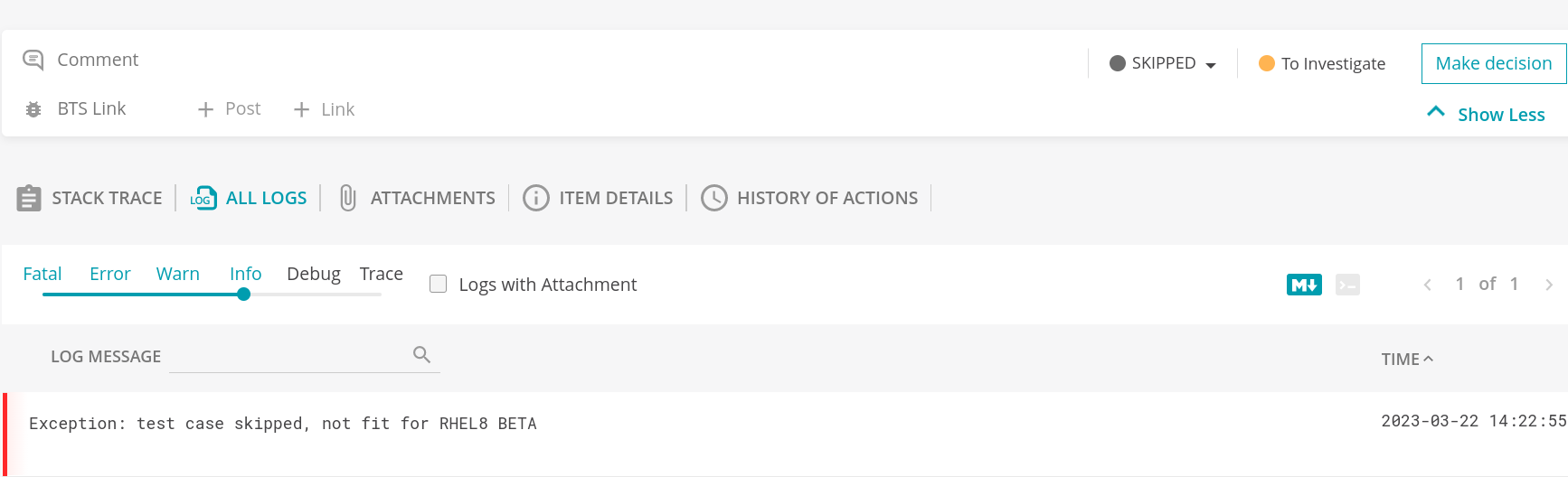 skipped tests come up with "To_Investigate" by default · Issue #1967 ...