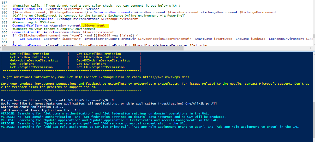 Error running in GCC High · Issue #73 · cisagov/Sparrow · GitHub