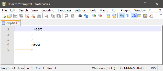 Switching the encoding via keyboard shortcut disregards the default tab width · Issue #9716 ...
