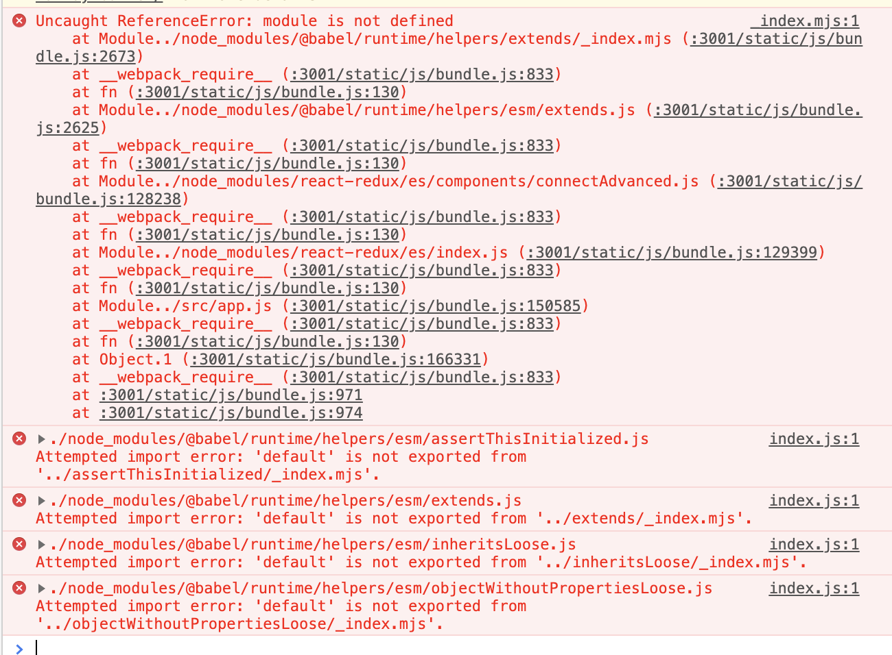 7.13.* gives 'default' is not exported from '../assertThisInitialized/_index.mjs'. · Issue ...