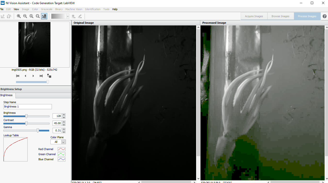 Image adjustments in labeling GUI to help the human labeler see low ...