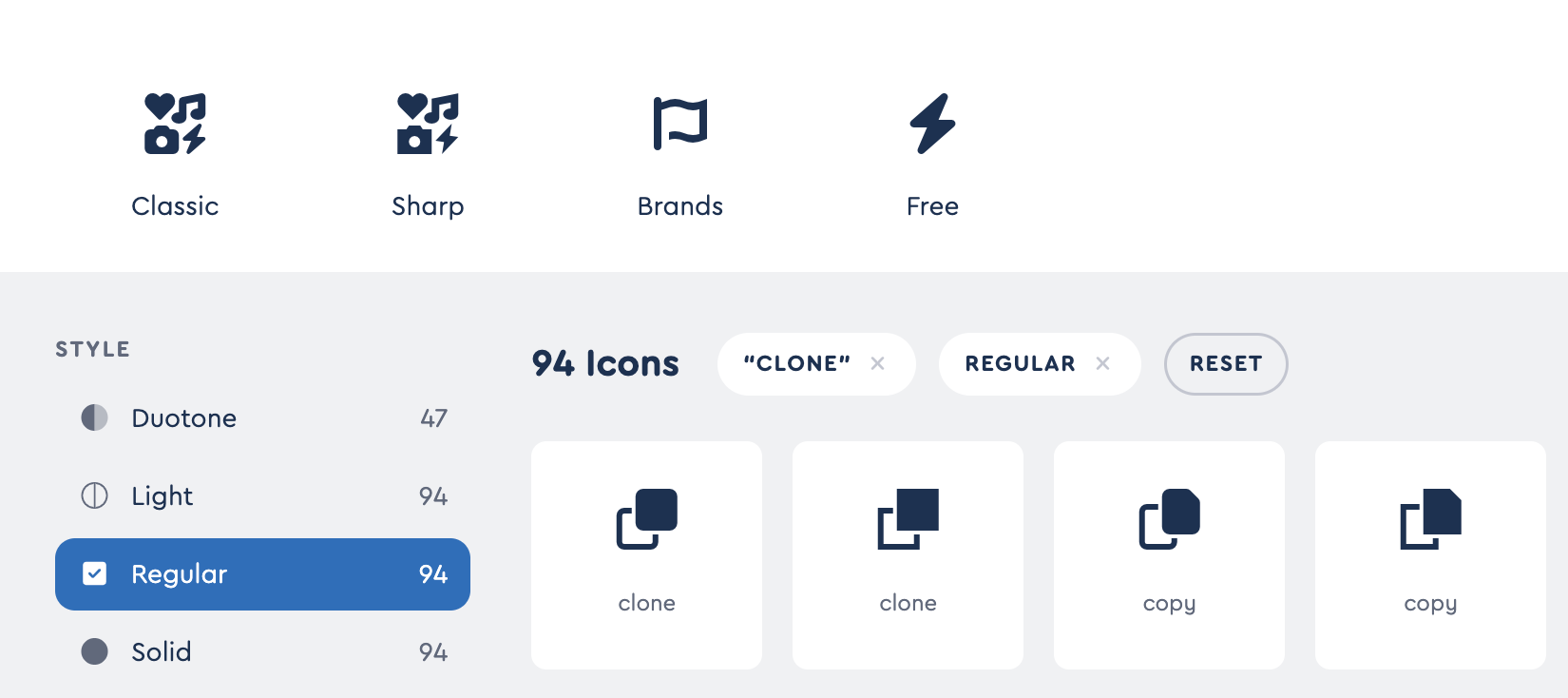 Bug: Regular Copy and Clone icons appear solid · Issue #19674 ...