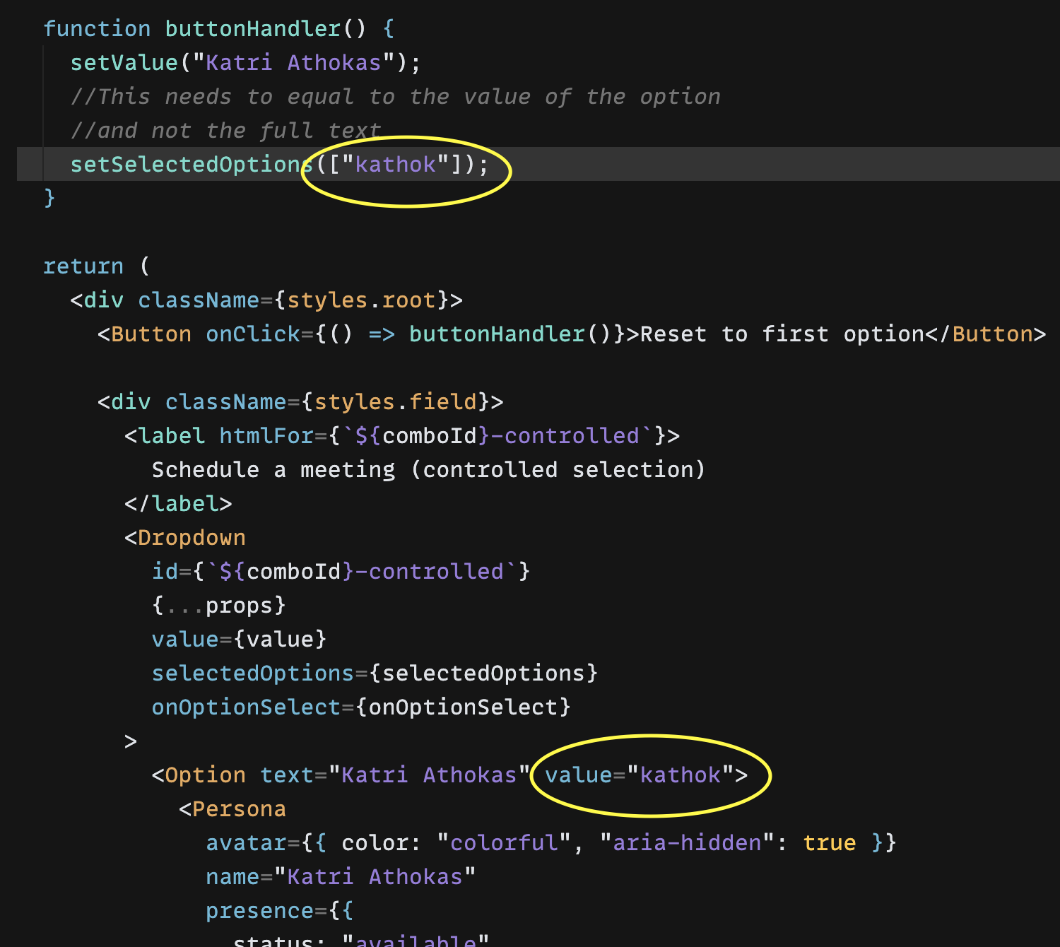 [Bug]: Controlled Dropdown component missing checkmark in options list when selected option ...