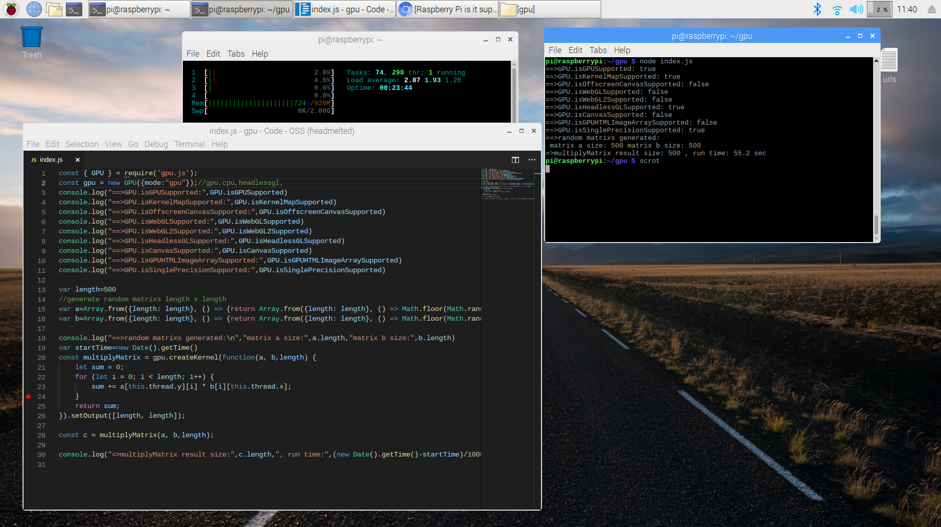 Raspberry Pi is it supposed? · Issue #489 · gpujs/gpu.js · GitHub