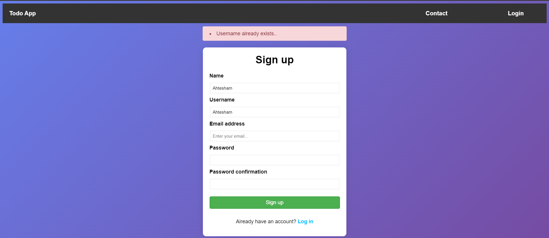 Github Ahteshamuddowlatodo App A Todo App Using Html Css And Django